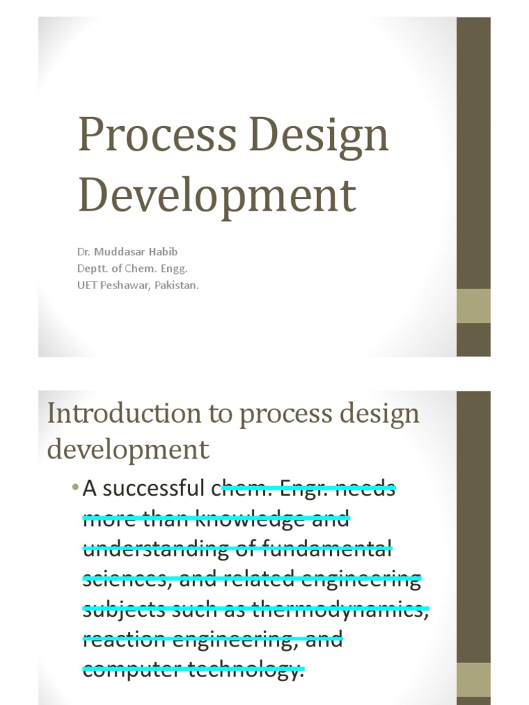6 Process Design Development PDF | PDF | Design | Engineering Design ...