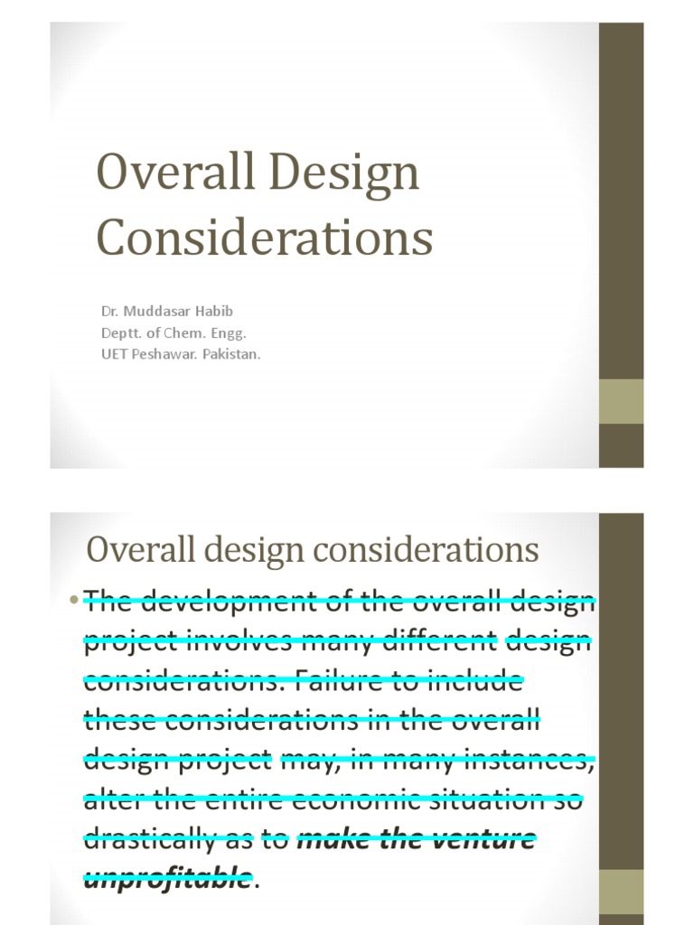 7 Overall Design Considerations PDF | PDF | Gases | Heat