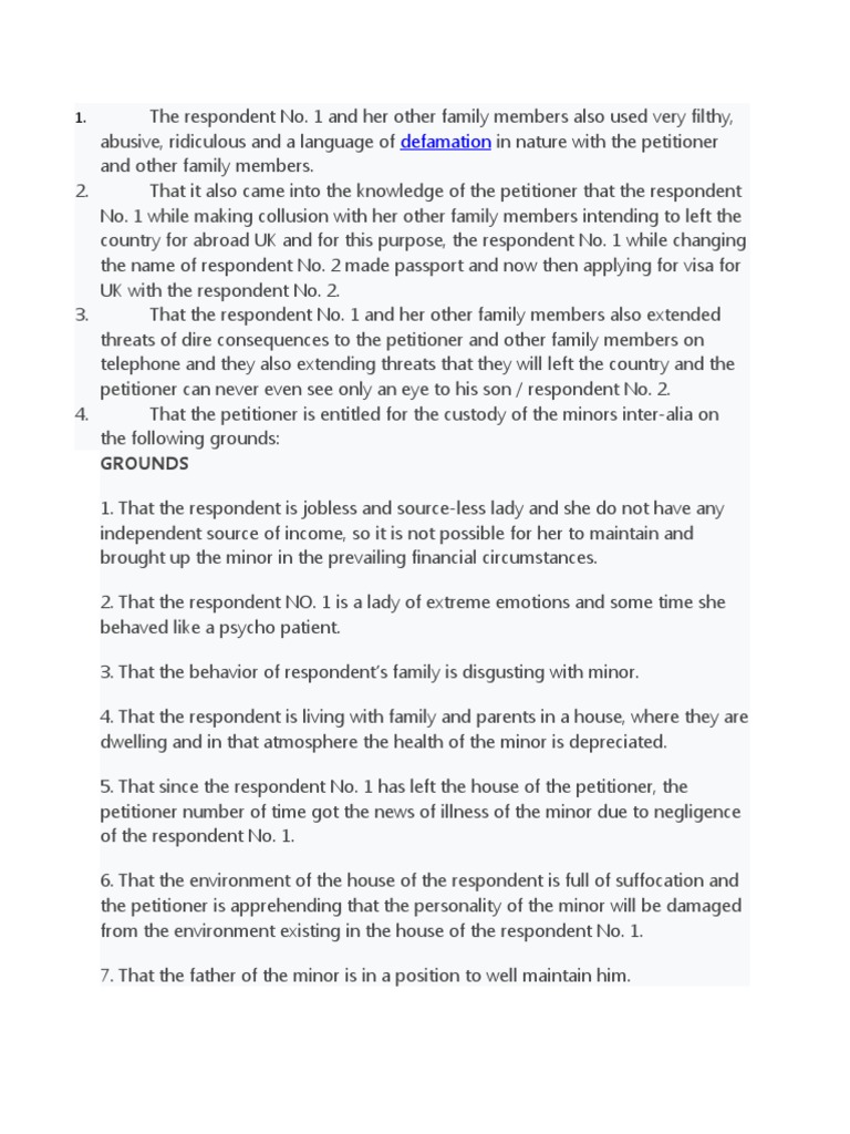 GWOP Format | PDF | Legal Guardian | Common Law