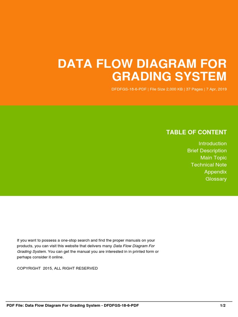 Data Flow Diagram For Grading System: Table of Content | PDF | E Books ...
