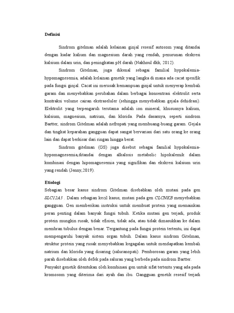 Sindrom Gitelman: Definisi dan Gejala | PDF | Sains & Matematika | Gaya ...