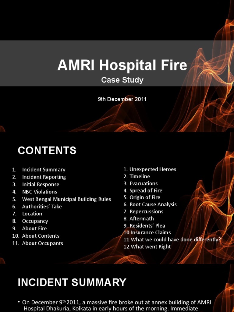 AMRI Hospital Fire: Case Study | PDF | Fires | Firefighter