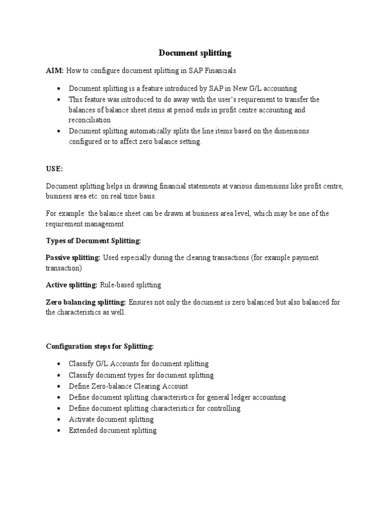12.document Splitting Configuration | PDF | Balance Sheet | Invoice
