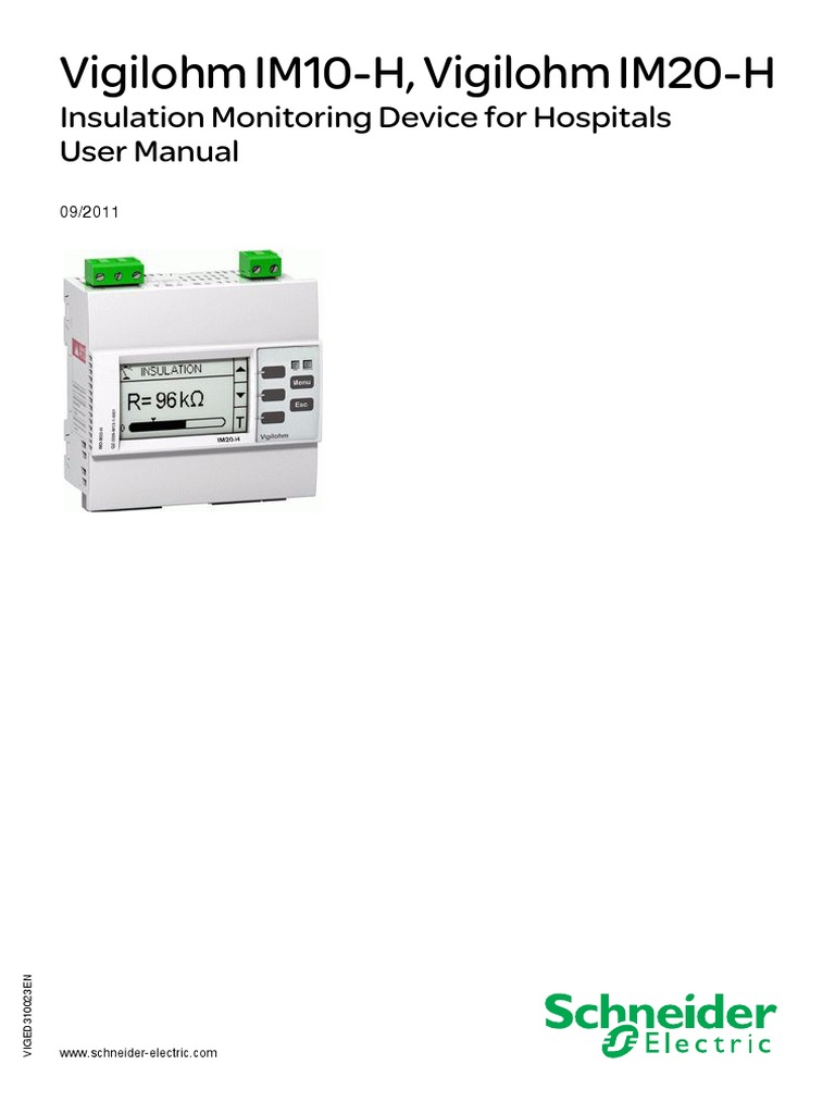 Vigilohm IM10-H, Vigilohm IM20-H: Insulation Monitoring Device For ...