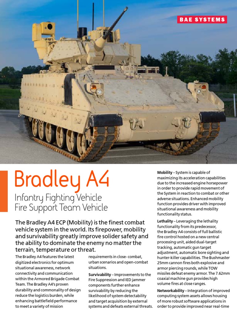 Bradley A4: Infantry Fighting Vehicle Fire Support Team Vehicle | PDF ...