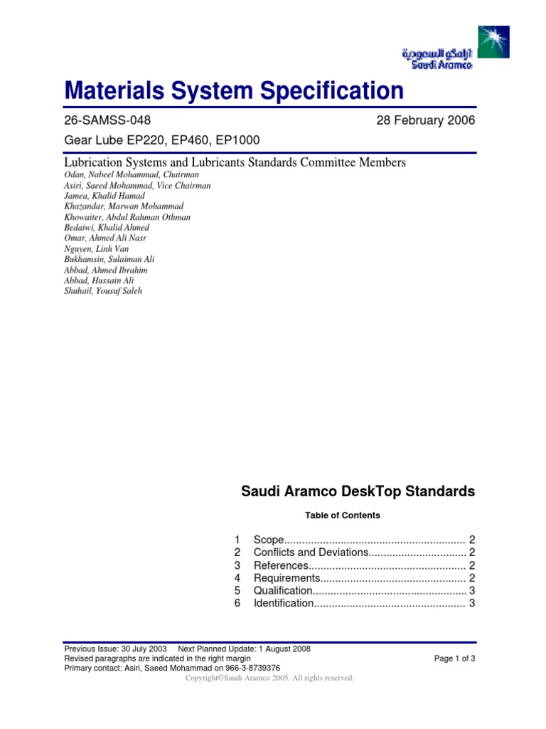 Materials System Specification | PDF | Viscosity | Specification (Technical Standard)