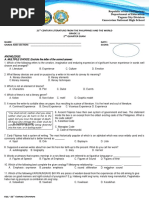 First Quarter Examination in 21st Century Literature From The ...