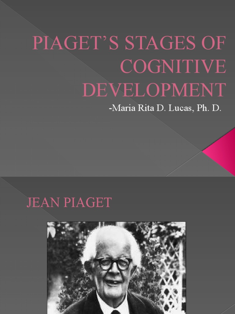 Piaget'S Stages of Cognitive Development: - Maria Rita D. Lucas, Ph. D ...
