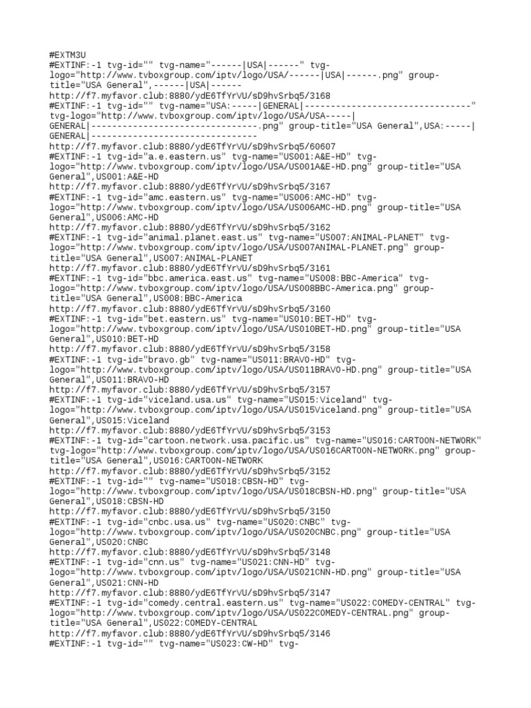 USA IPTV Channels List | PDF | Television Network | American Television ...
