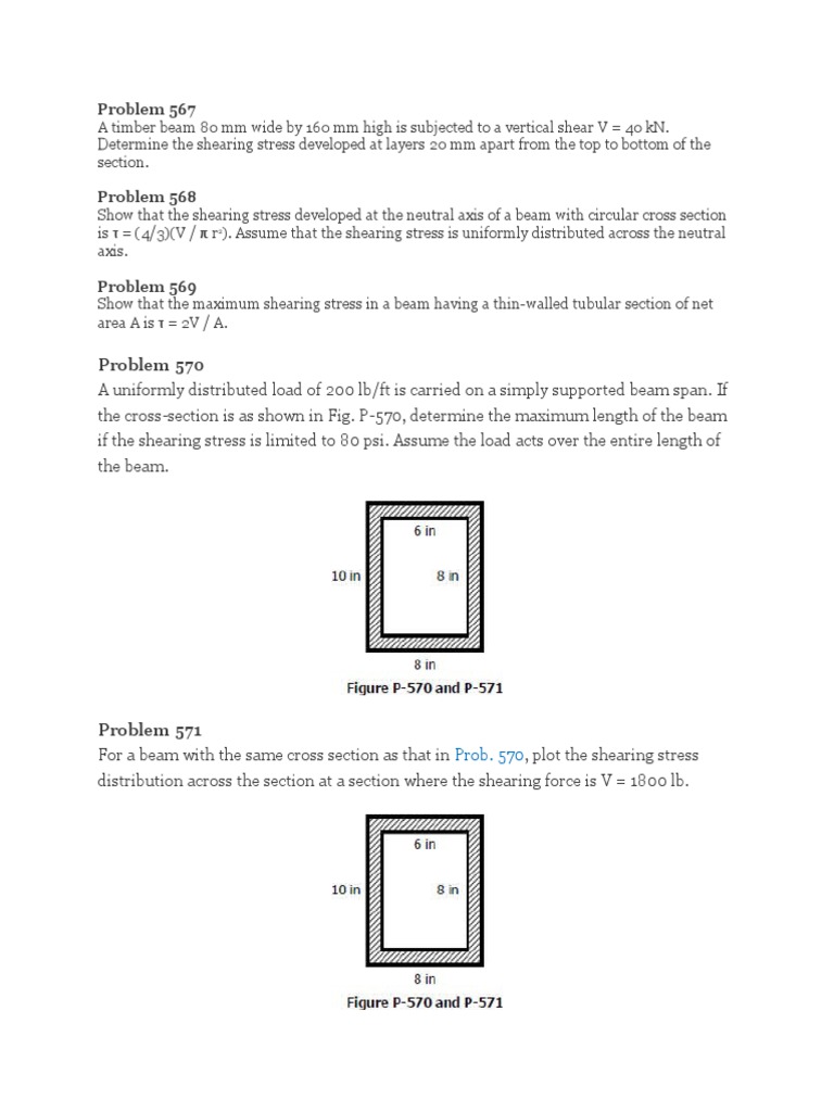 Horizontal Shearing Stress | PDF