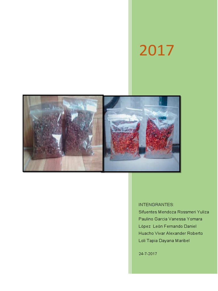 Deshidratado de Aji Paprika | PDF | Pimiento | Pimenton