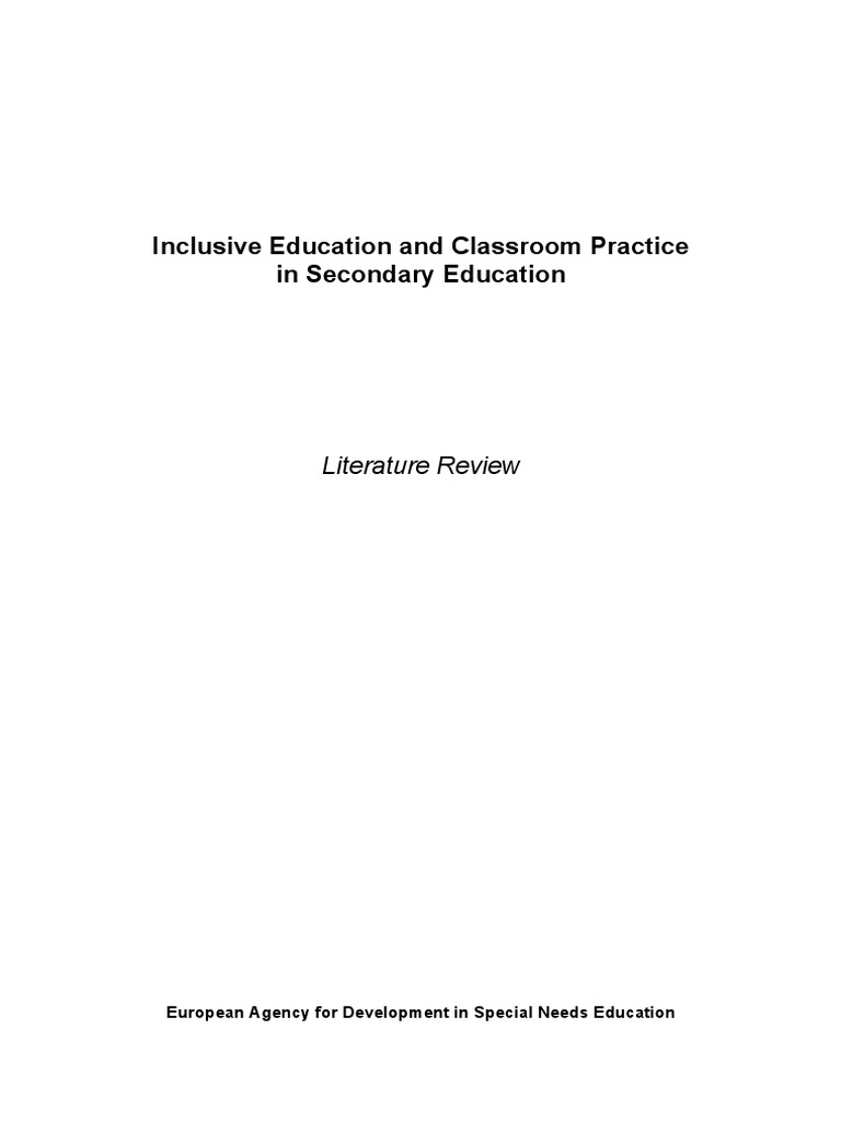 Inclusive Education and Effective Classroom Practice - IECP Secondary ...