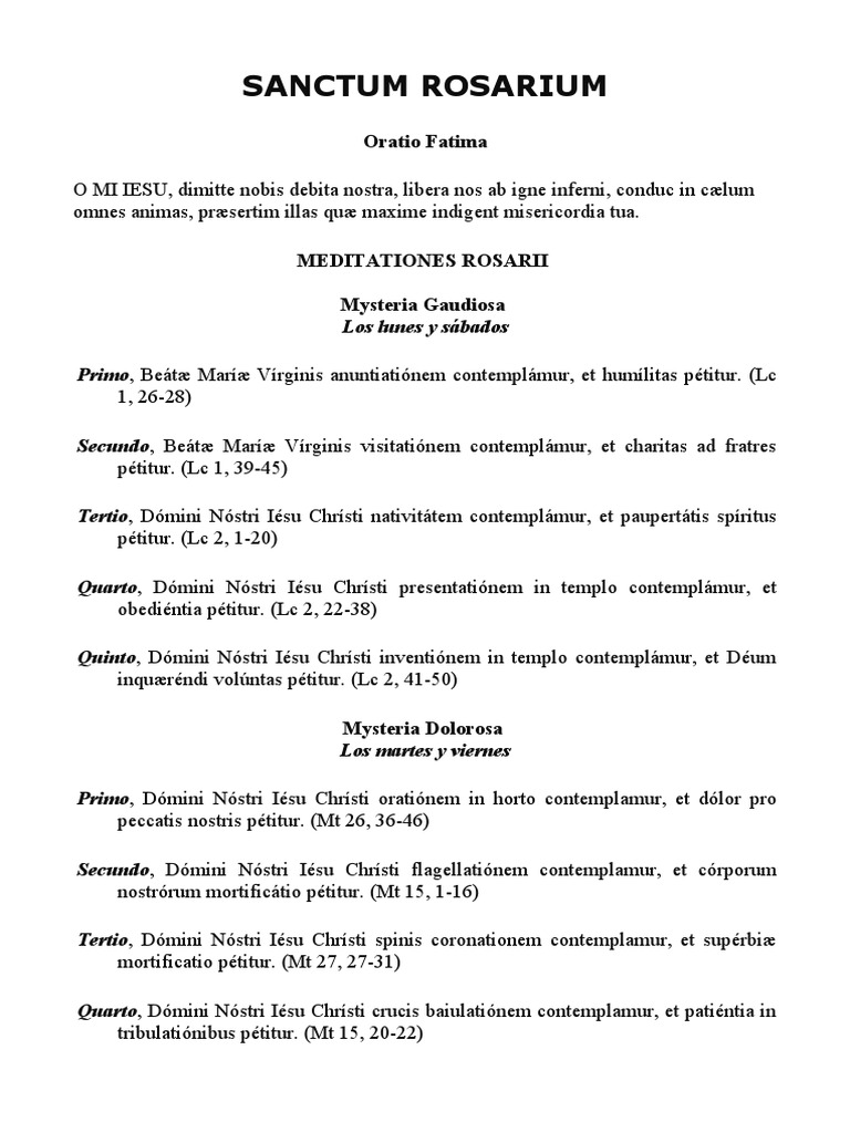 Sanctum Rosarium | PDF | Liturgia Catolica | Adoración Cristiana Y Liturgia