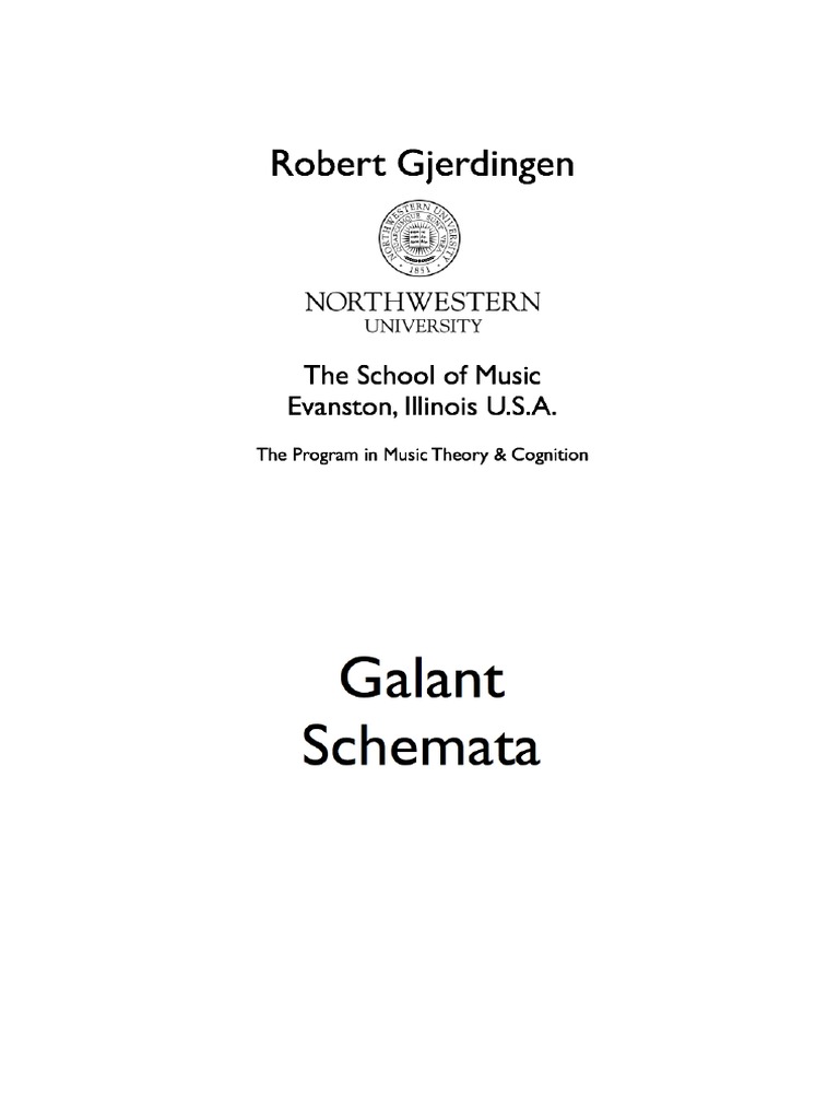 Galant Schemata Overview | PDF