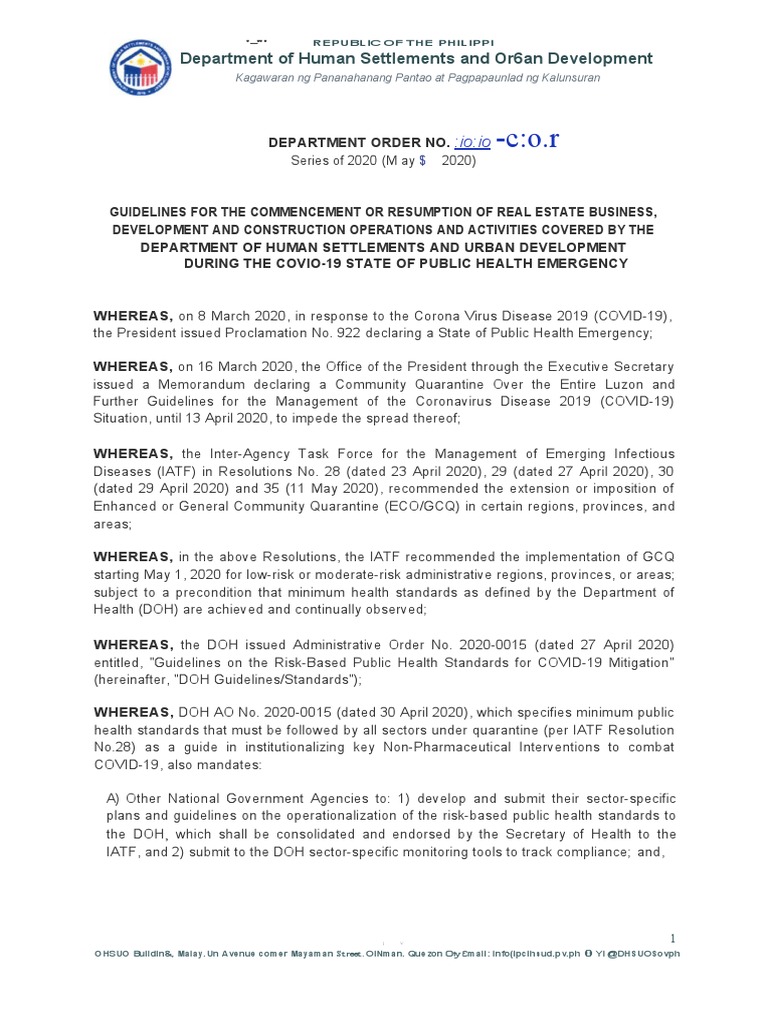 Department Order 2020-005 | PDF | Employment | Government