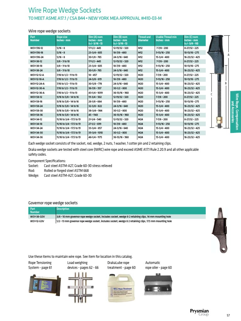 Wire Rope Wedge Sockets Guide | PDF | Rope | Machines