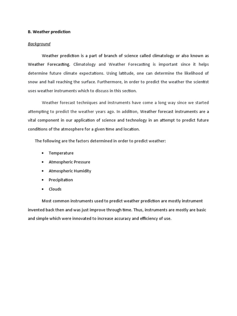 Weather Predict | PDF | Thermometer | Weather