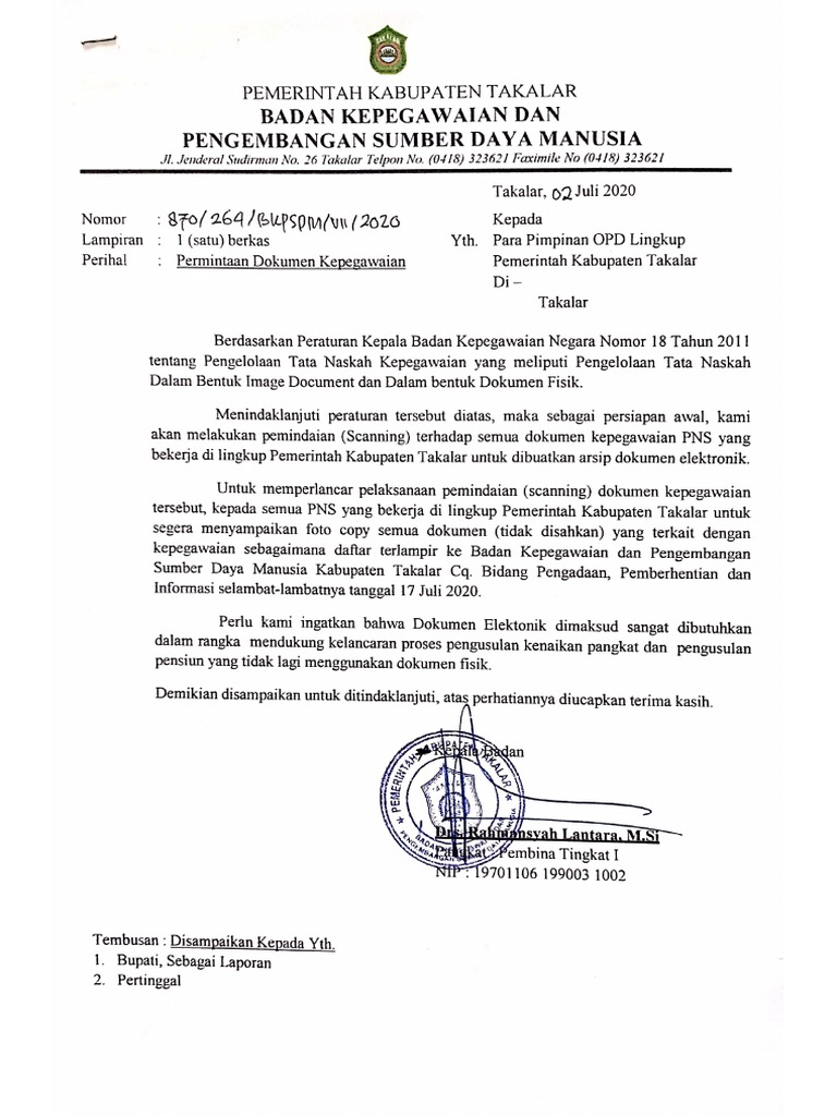 Dokumen Kepegawaian - Dox | PDF