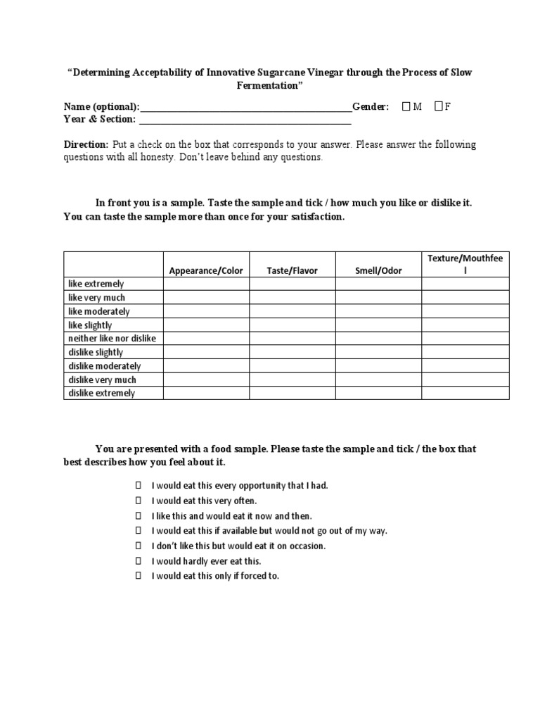 Appearance/Color Taste/Flavor Smell/Odor Texture/Mouthfee L | PDF