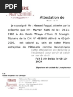 Attestation de Titularisation Employé | PDF