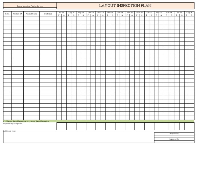 Layout Inspection Plan | PDF
