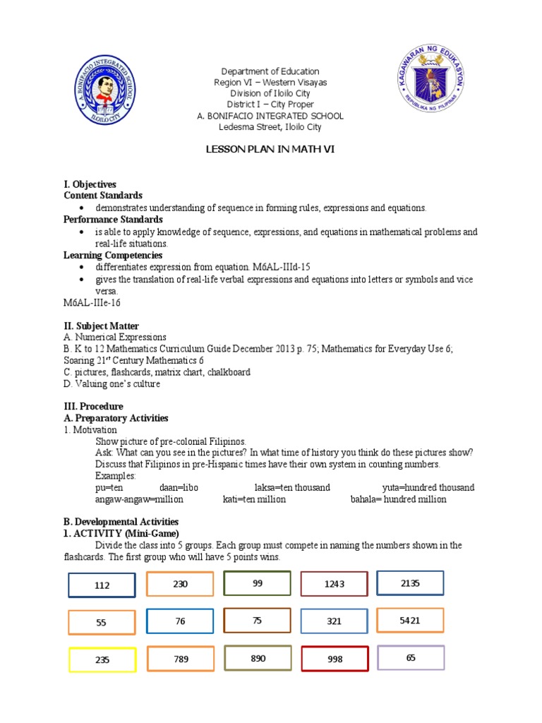 Lesson Plan Exponents | Download Free PDF | Multiplication | Teaching ...