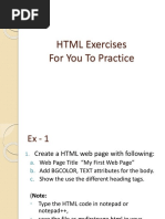 Practice Questions HTML | PDF | Web Page | Html