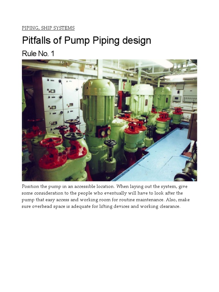 Pitfalls of Pump Piping Design - AMARINE | Download Free PDF | Pump ...