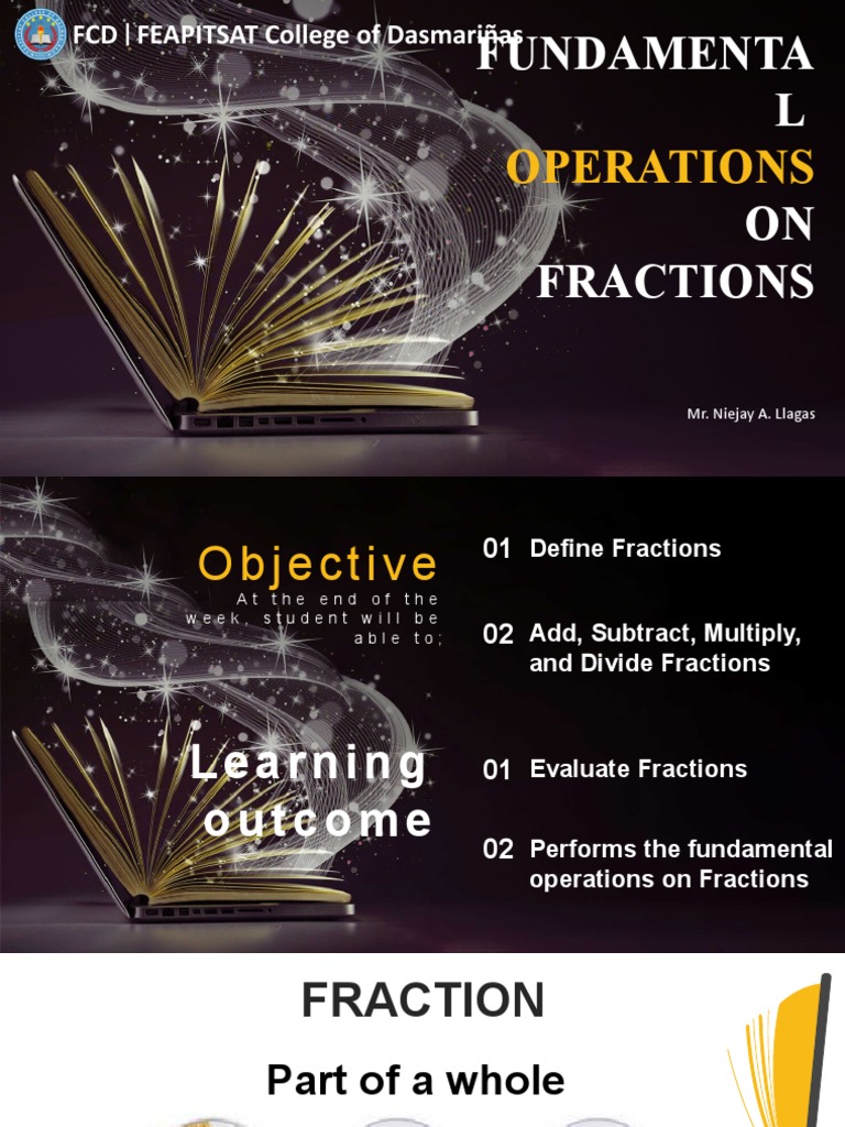 WK1 BUSM Fundamental Operations On Fractions | Download Free PDF ...