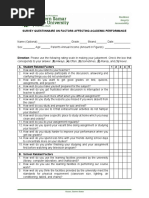 PDF Academic Performance Questionnaire | PDF