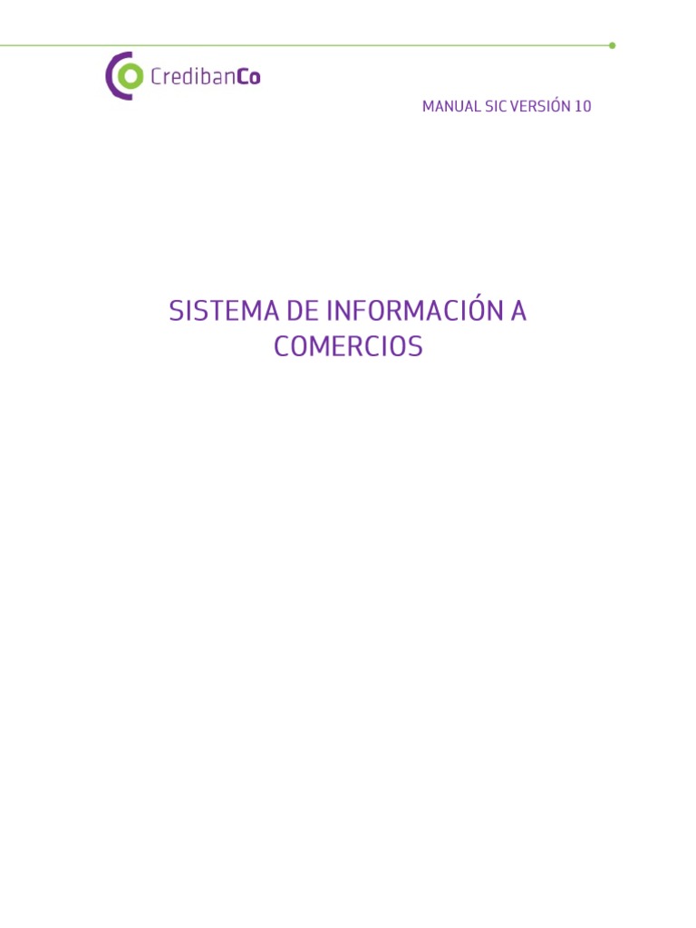 Manual de Usuario Sic Web V10 | PDF