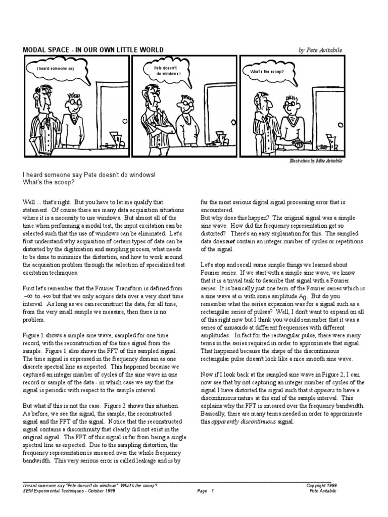 Modal Space - in Our Own Little World: by Pete Avitabile | PDF ...