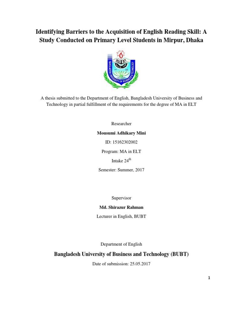 MA in ELT Research | PDF | Teachers | Survey Methodology