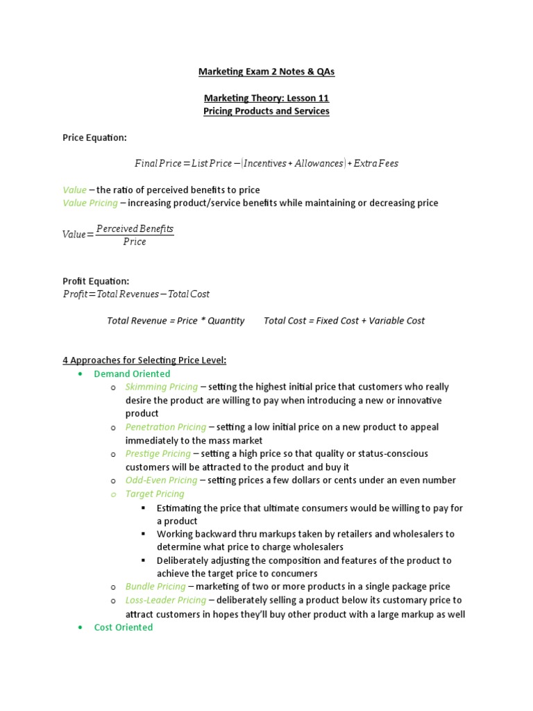 Final Price List Price (Incentives+ Allowances) +extra Fees: Value ...