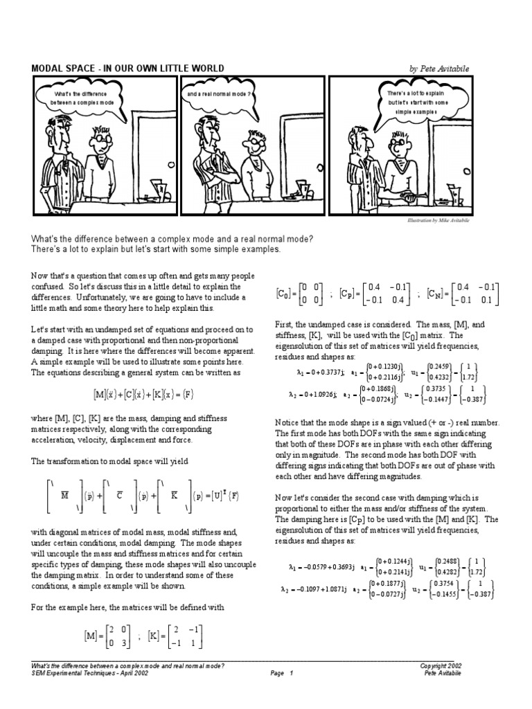 Complex Mode VS Real Normal Mode | PDF | Normal Mode | Complex Number