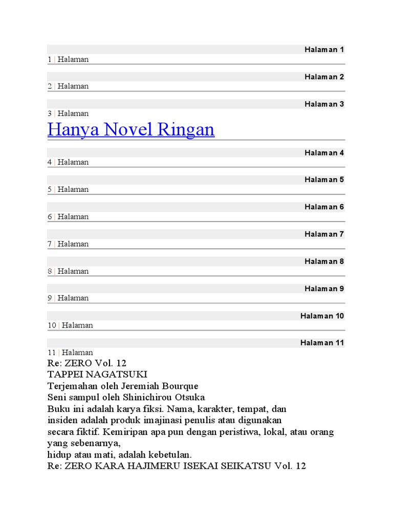 Vol 12 Re Zero | PDF