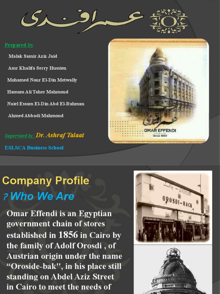 Omar Effendi | PDF | Egypt | Retail