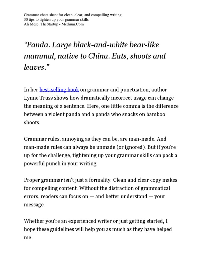 30 Grammar Tips for Clear Writing | PDF | Part Of Speech | Verb