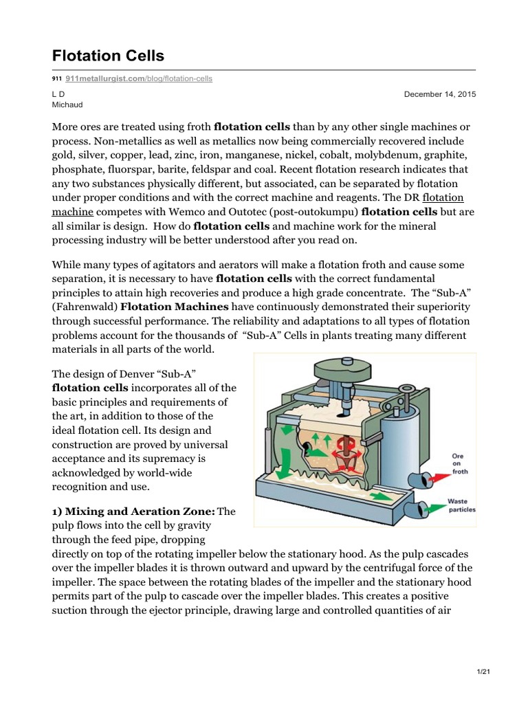 Flotation Cells | PDF | Belt (Mechanical) | Mechanical Engineering