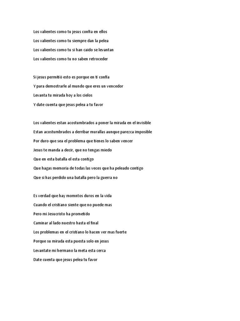 Los Valientes Letra | PDF