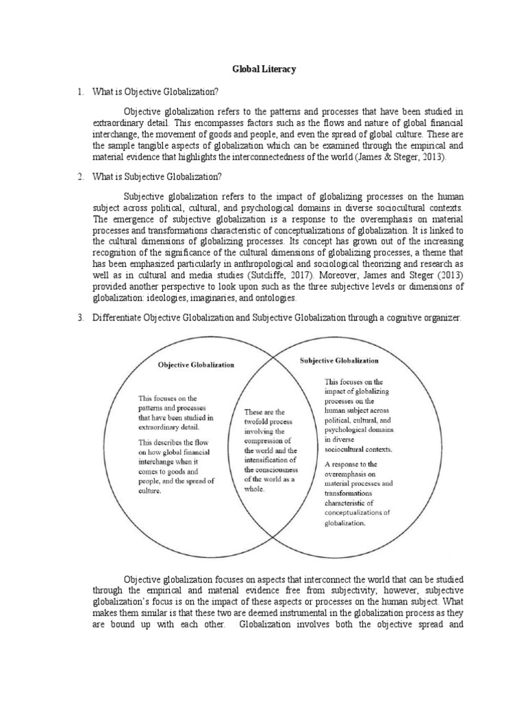 Global Literacy | PDF | Multiculturalism | Globalization