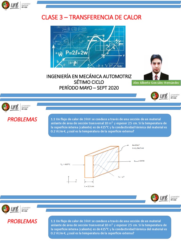 Clase 3 - Transferencia de Calor | PDF | Conduccion termica ...