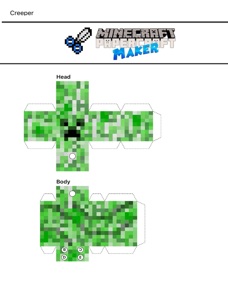 MineCraft PaperCraft Creeper | PDF