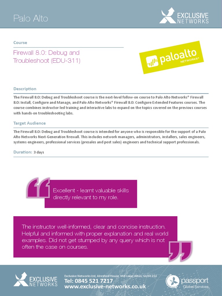 Debug and Troubleshoot EDU 311 PDF | PDF | Firewall (Computing) | Digital Technology