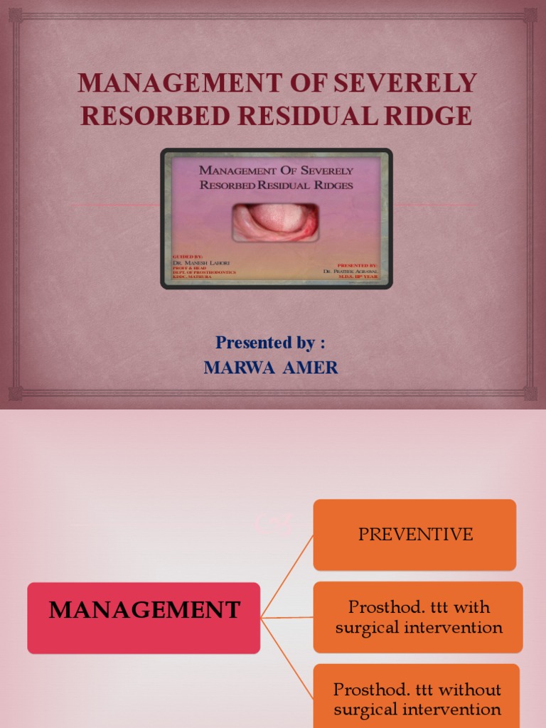 Management of Flat Ridge | PDF | Dental Implant | Dentures