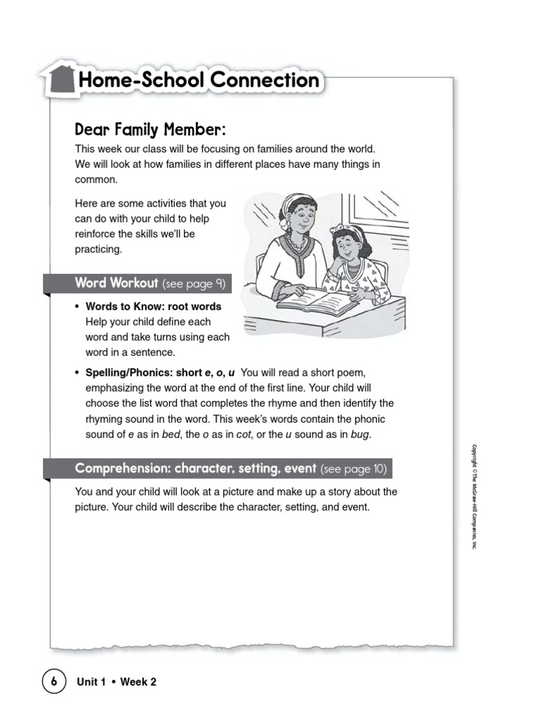 Home-School Connection Home-School Connection: Dear Family Member | PDF ...