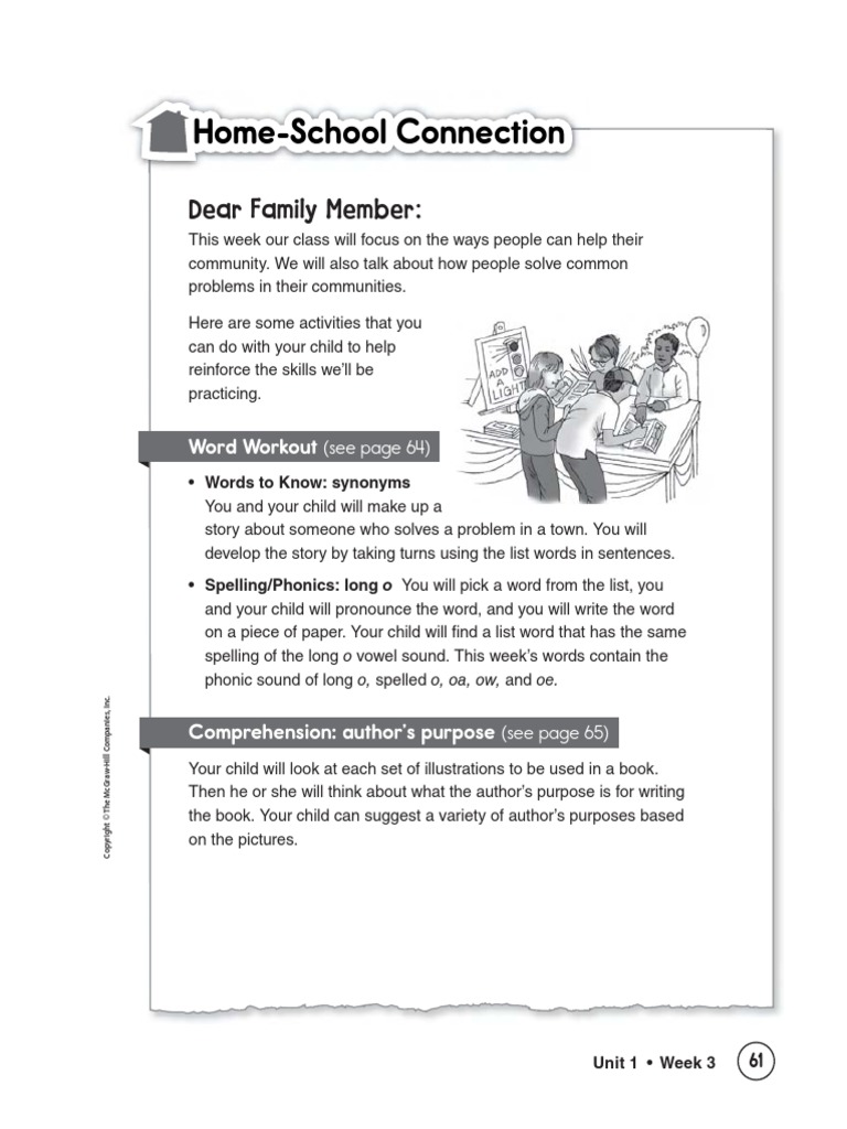Home-School Connection Home-School Connection: Dear Family Member | PDF ...