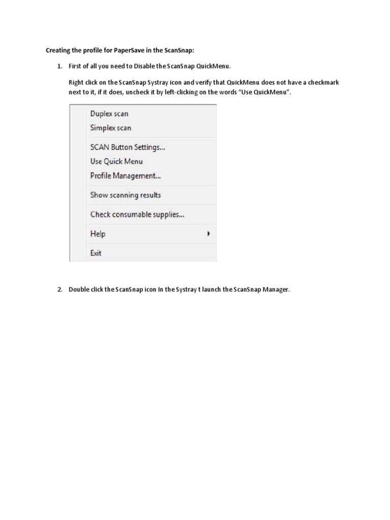 ScanSnap Setup for PaperSave Users | PDF