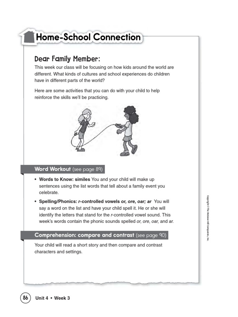 Home-School Connection Home-School Connection: Dear Family Member | PDF ...