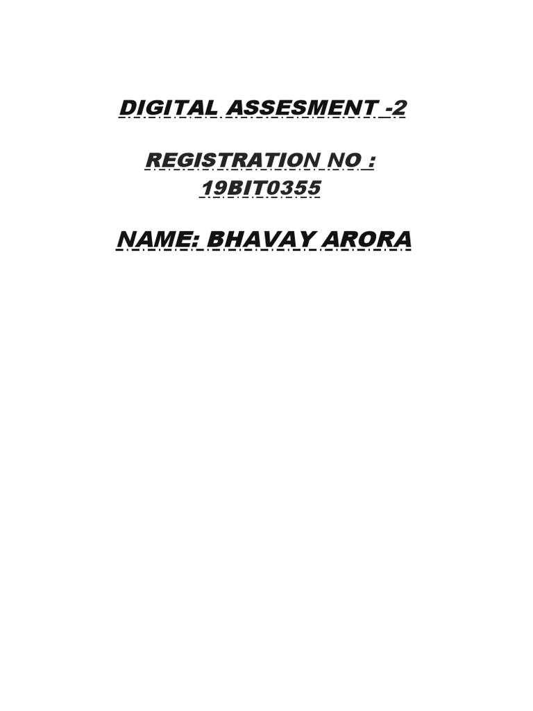 Digital: Name: Bhavay Arora | PDF | Car | Vehicles